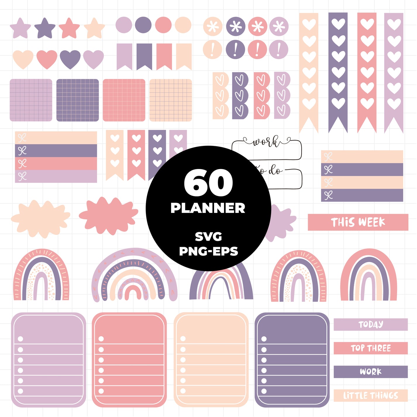 COD1001 Bullet journal svg, bujo clipart, Notes Clipart, school Clipar ...