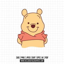 COD1051 Winnie the pooh svg, winnie the pooh baby svg, outline, disney ...