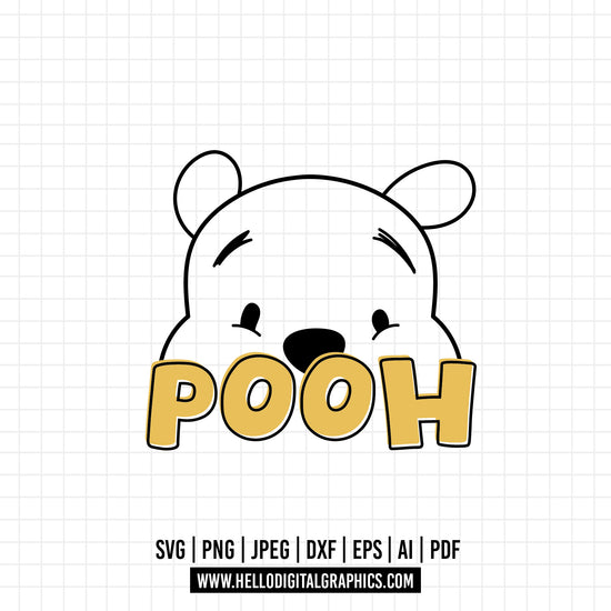 COD1091 Classic Winnie the pooh svg, pooh sketch svg, Disney svg, part ...