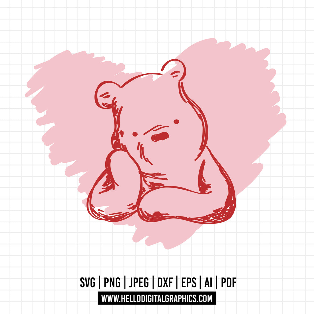COD1106 Classic Winnie the pooh svg, pooh sketch svg, Disney svg, part ...