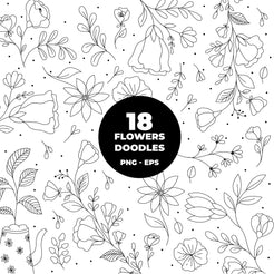 COD1213 Flowers doodle cliparts, Succulent SVG, CACTUS SVG, House Plan ...