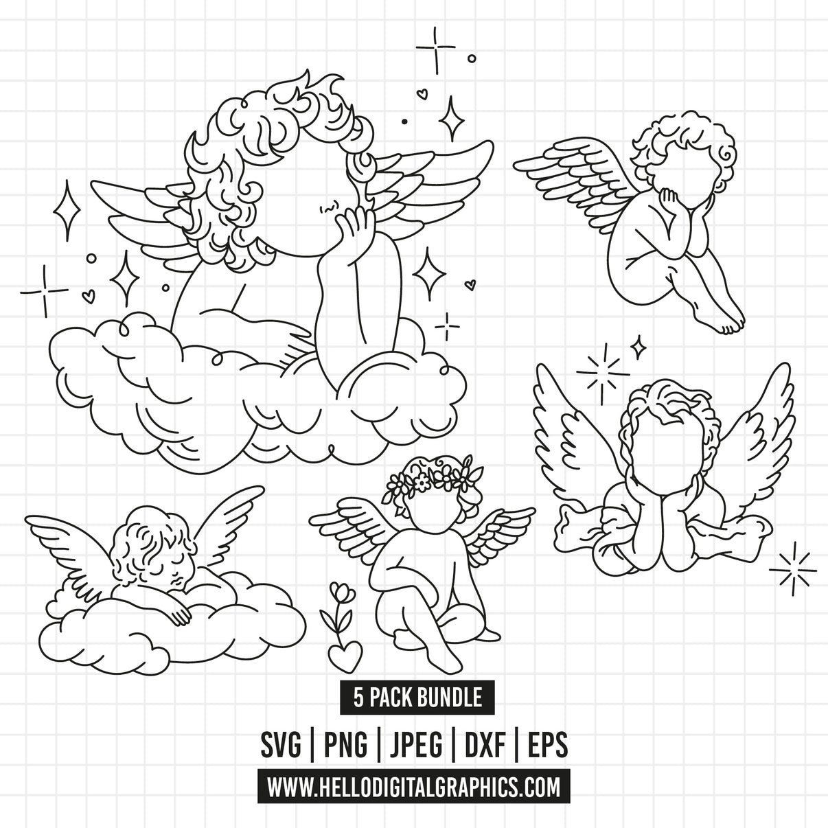 COD1276- cherub angel svg, a little angel clipart, cute angel png, ang ...