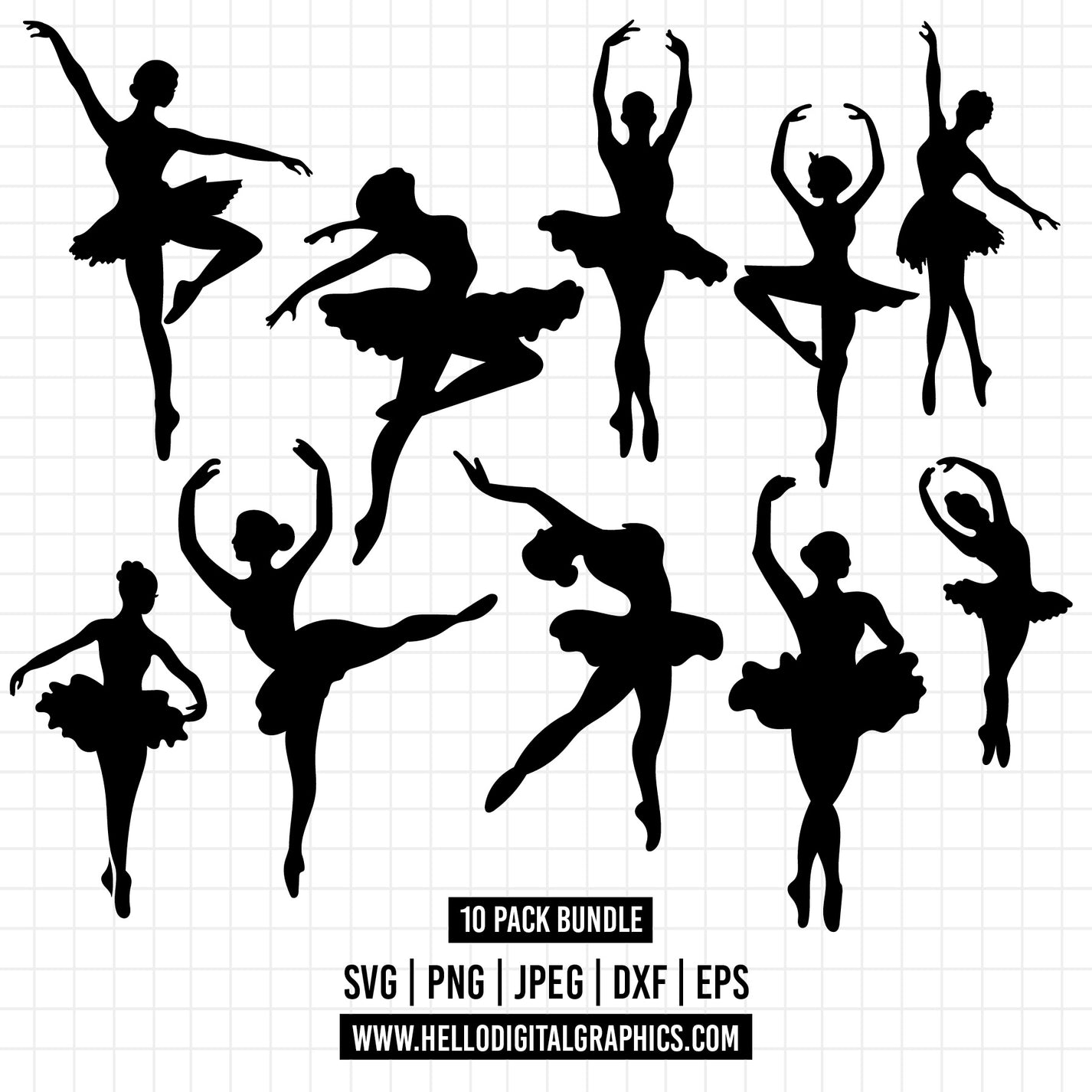 COD1278 - Ballet Dancer Svg, Ballerina Svg, Ballerina Cut File, Ballet ...