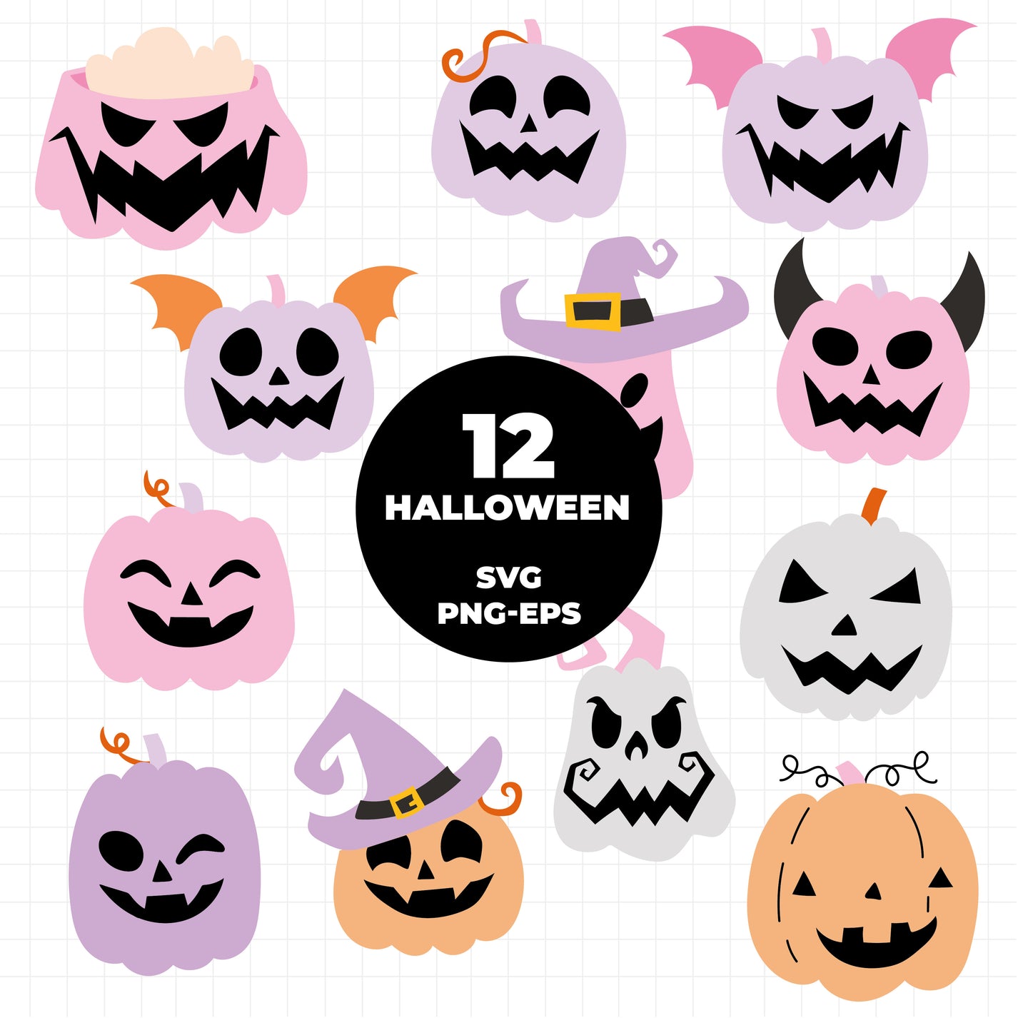 COD1391 - Halloween Doodles clipart, Pumpkin Clipart, halloween Clipar ...