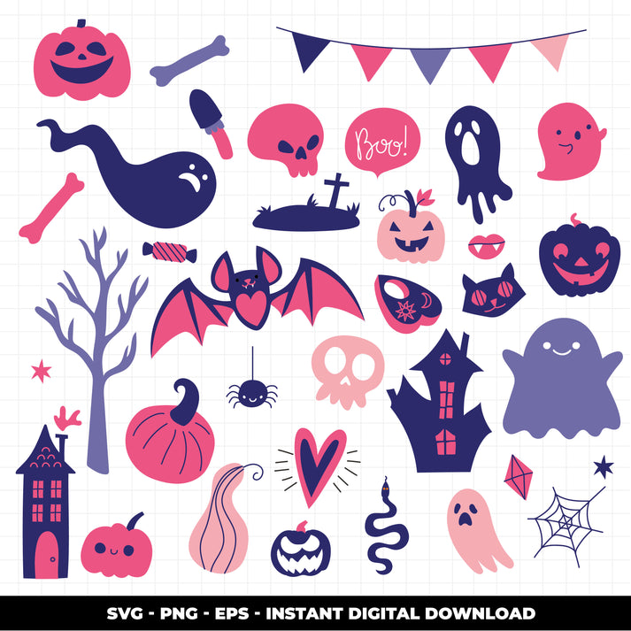 COD1426 - Halloween Doodles clipart #4/Pumpkin Clipart /halloween Clip ...