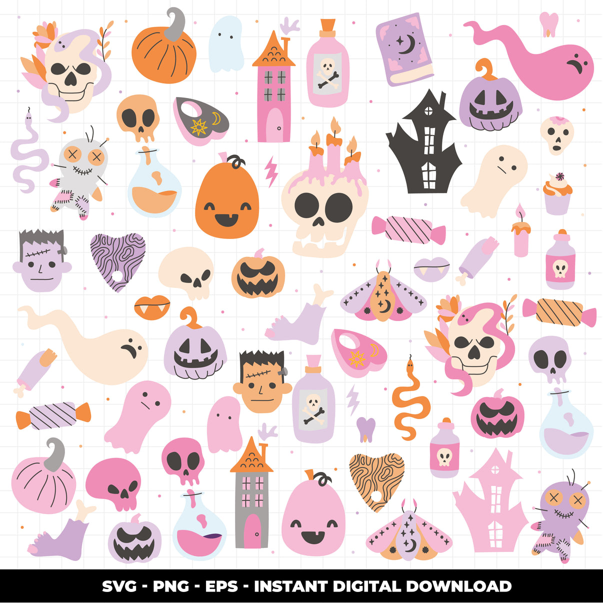 COD1441 - Halloween Doodles clipart/Pumpkin Clipart /halloween Clipart ...