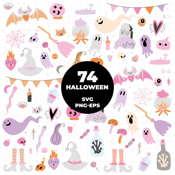 COD1442 - Halloween Doodles clipart/Pumpkin Clipart /halloween Clipart ...