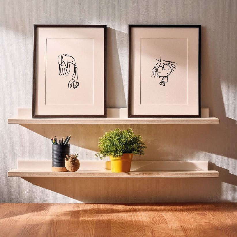 COD1462 -Inside Out 2 Art Print, Wall Print, Printable, line art Rainb ...