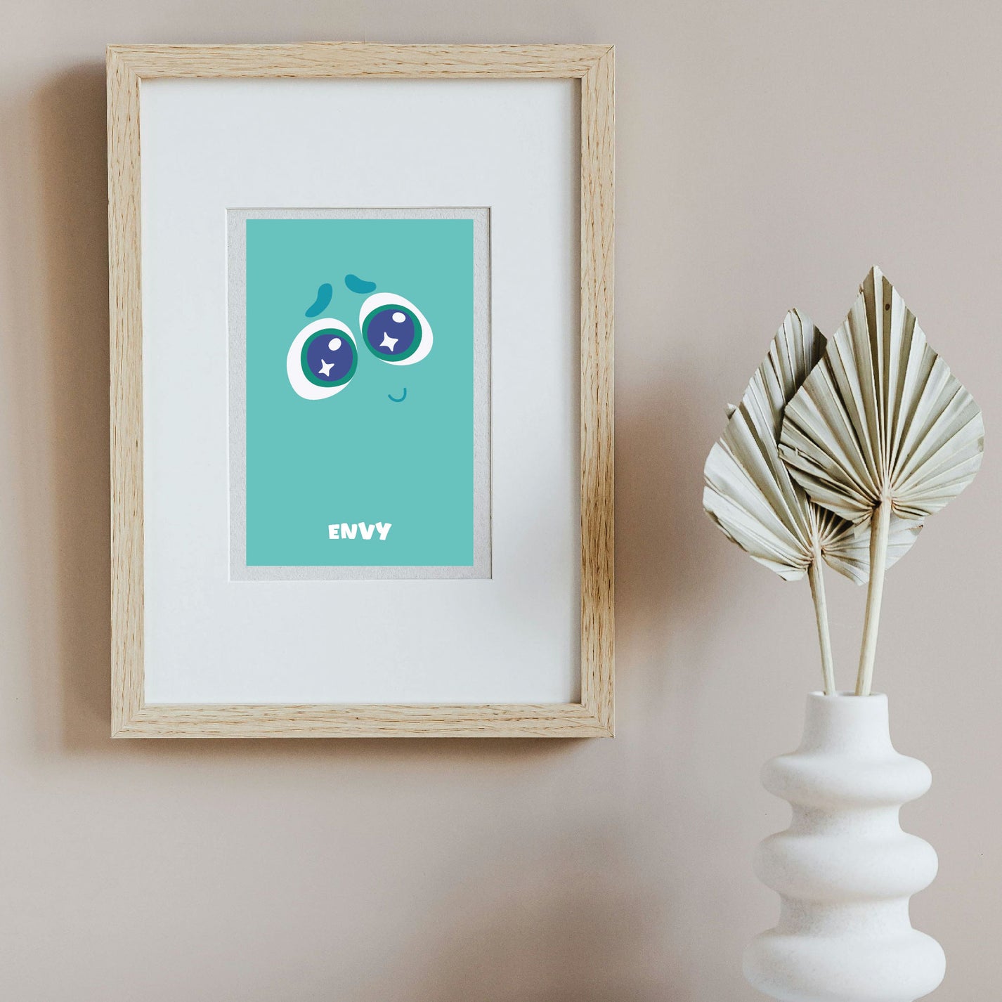 COD1483 -Inside Out 2 Art Print, Wall Print, Printable, line art Rainb ...