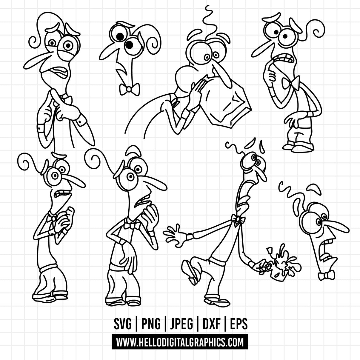 COD1497 - Anger Inside Out 2 SVG, EPS, PNG - Characters inside out ang ...