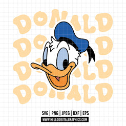 COD1626 - Donald svg, Disney svg, Family Trip Svg, Happy Duck Face Svg ...