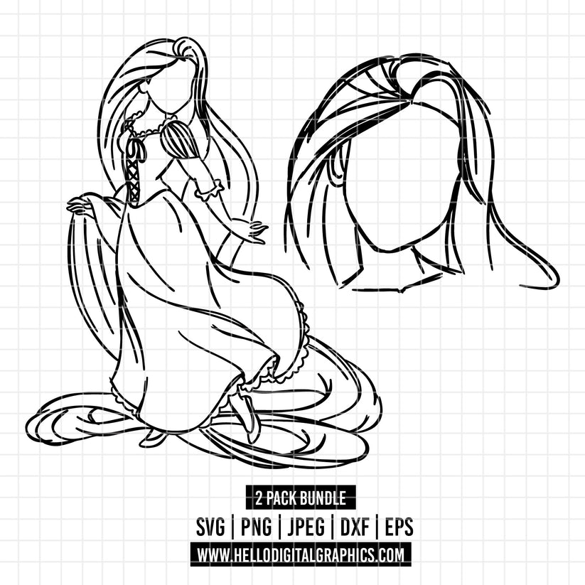 COD1672 - Tangled svg, tangled princess svg, rapunzel svg, Rapunzel sv ...