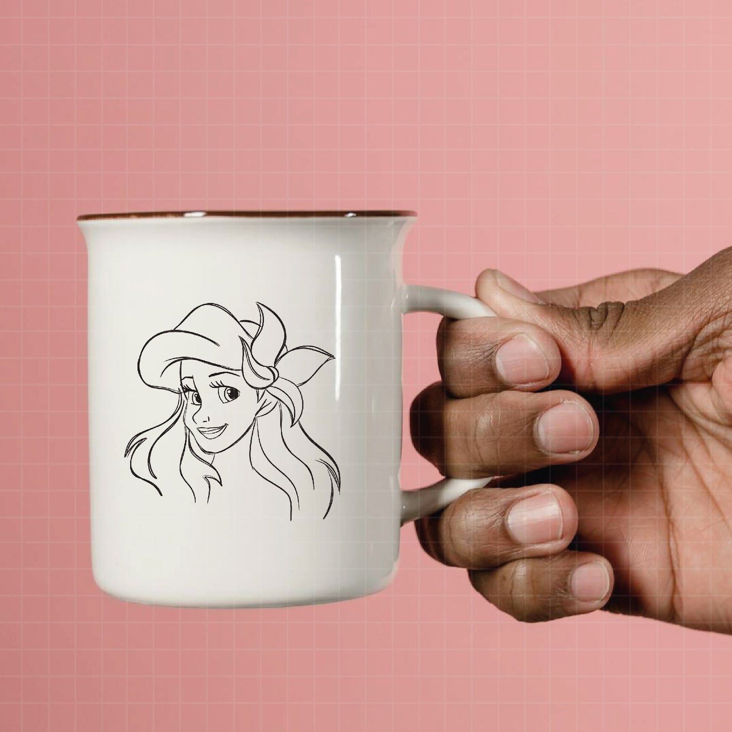 COD1684- Little Mermaid png, Ariel png, Outline png, Princess sketch p ...