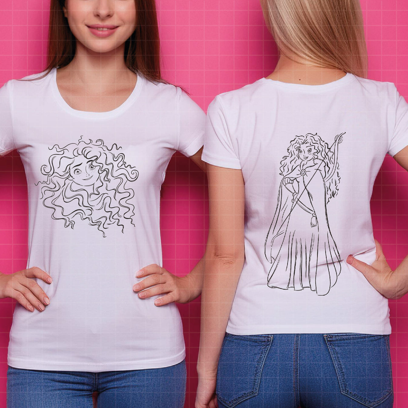 COD1692- Brave png, merida sketch png, princess merida png, princess p ...