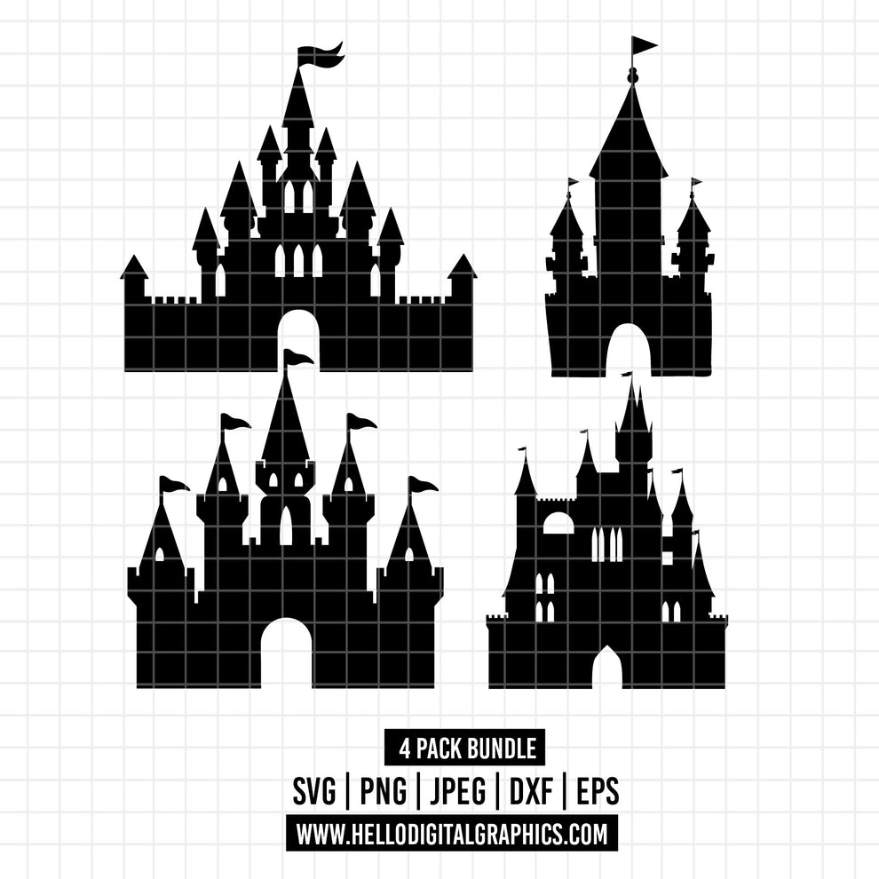 COD1713- Castle svg, disney castle svg, disney svg, tinker bell svg, c ...