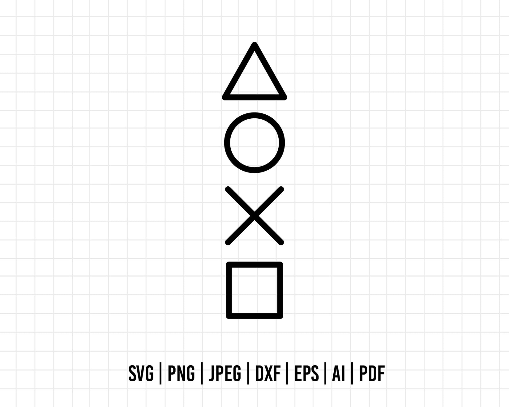 COD181- Playstation Buttons SVG, Playstation, Suitable for Silhouette ...