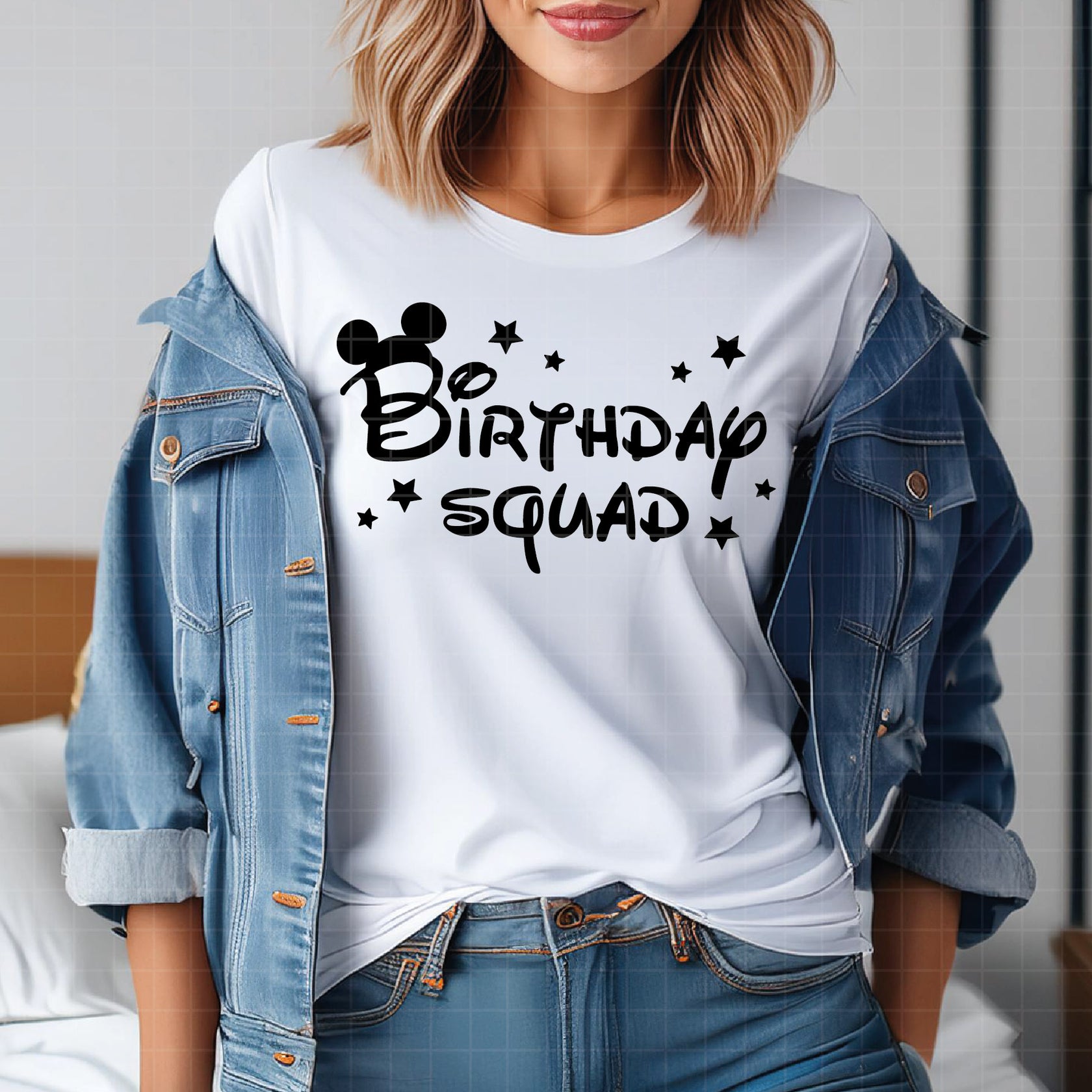 COD1831- Birthday squad svg, birthday svg, minnie svg, castle svg, Sil ...