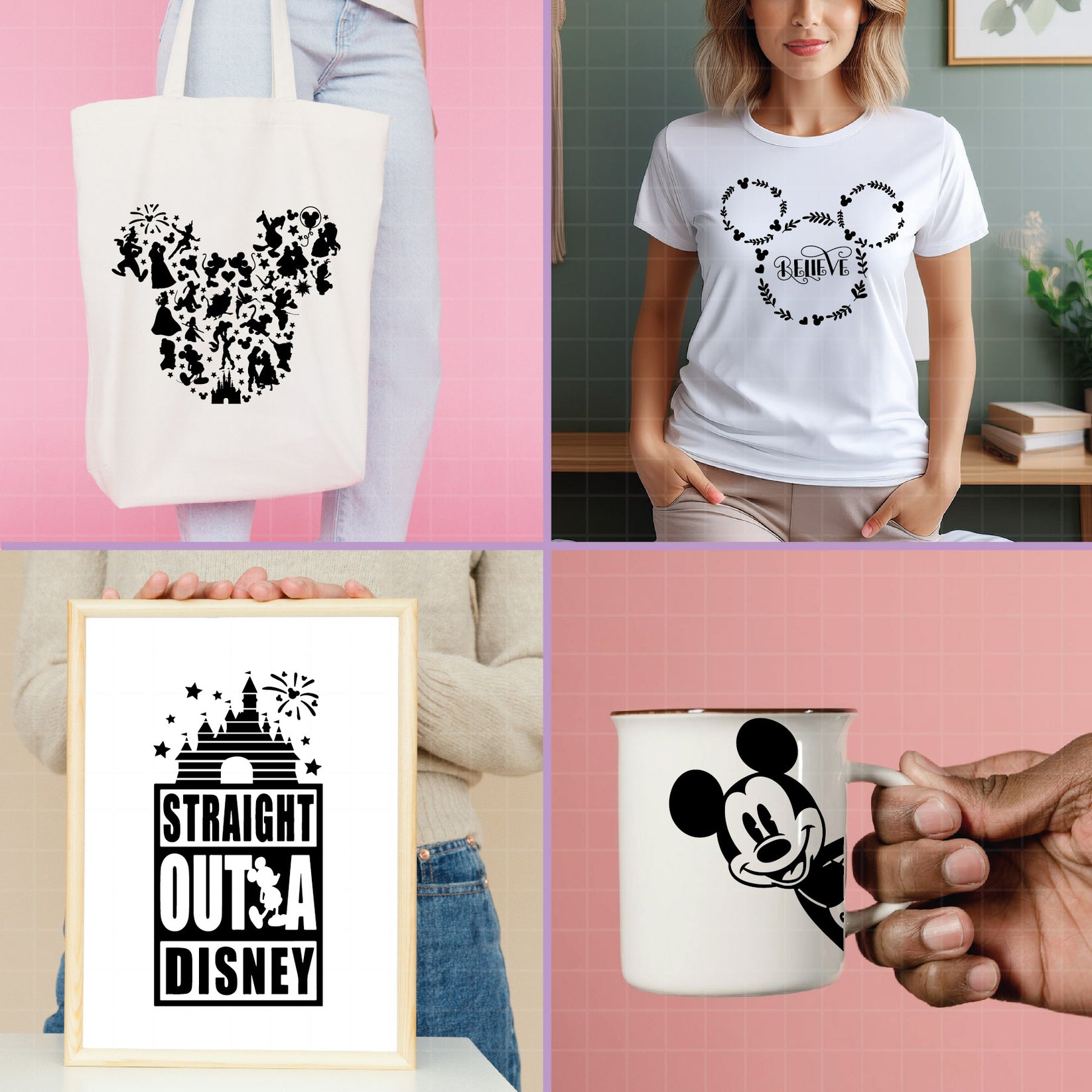 COD1843 - Disney pack Bundle SVG, EPS, PNG - Disneey icons pack bundle ...