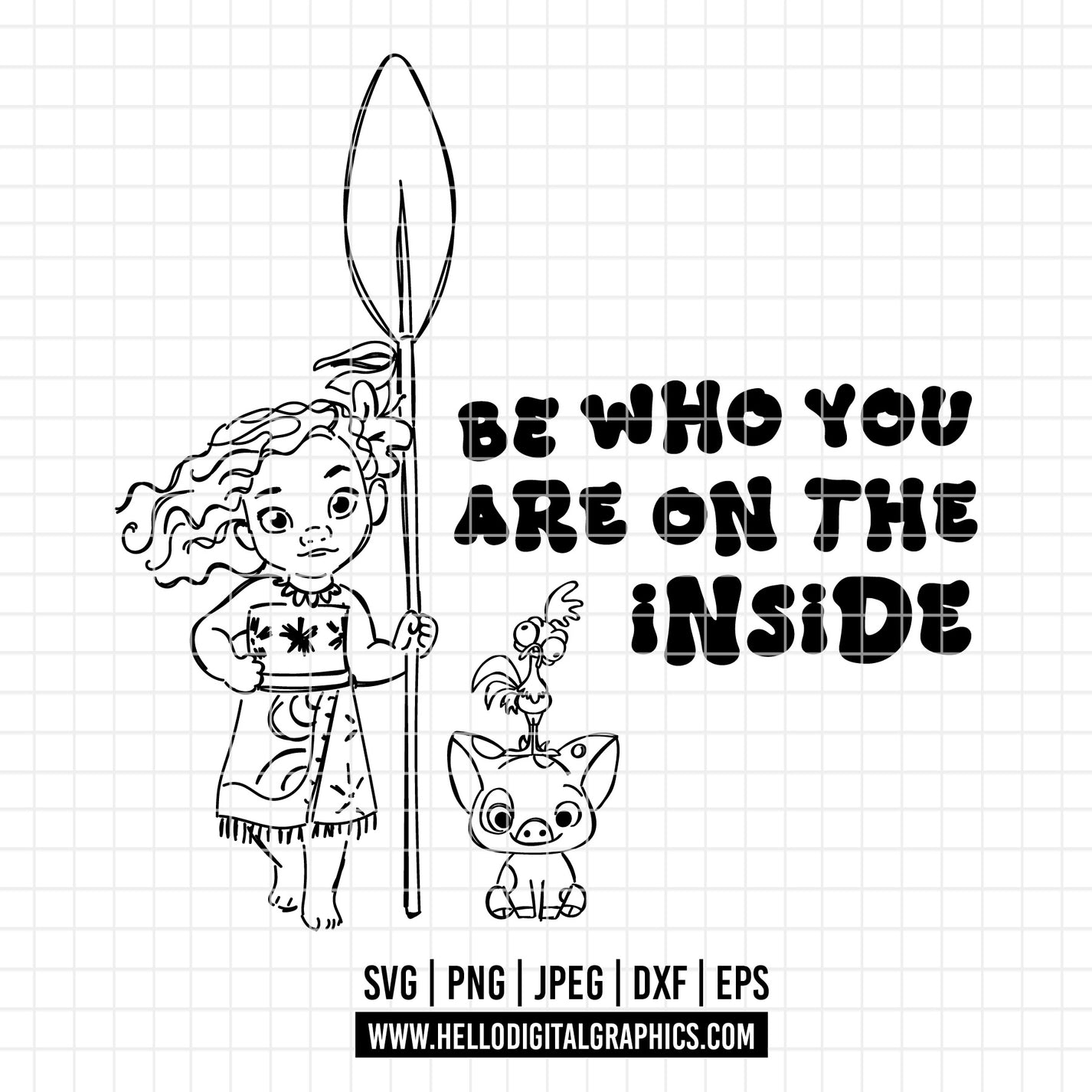 COD1936 - Moana svg, Princess svg, Disney svg, outine svg, Cricut, Sil ...