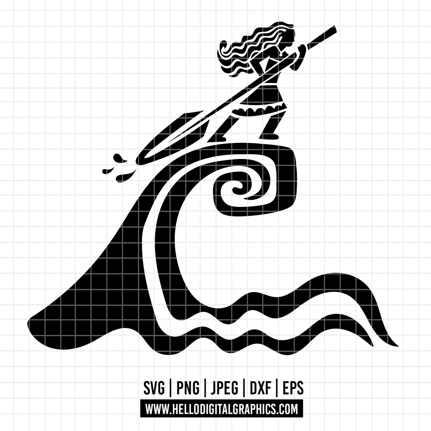 COD1972 - Moana svg, Princess svg, Disney svg, outine svg, Cricut, Sil ...
