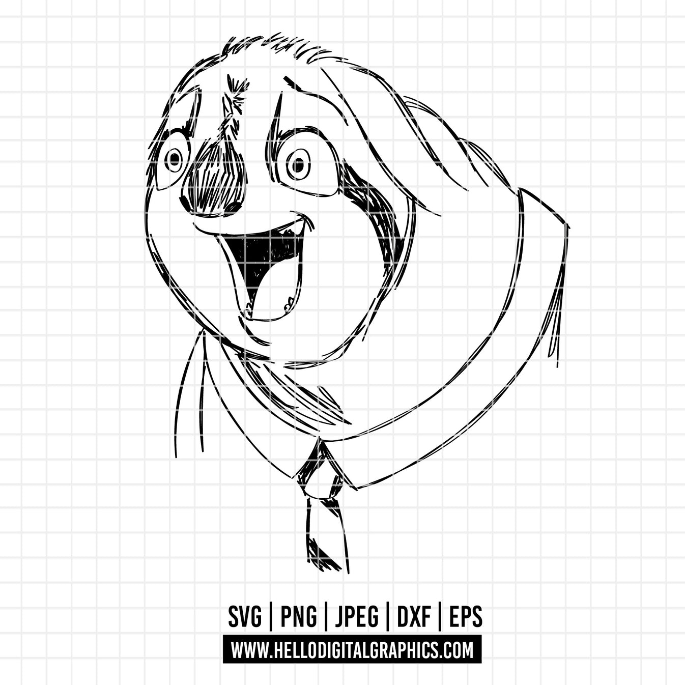 COD2033 - Flash - Zootopia SVG, PNG, EPS - Flash line art/ Outline cli ...