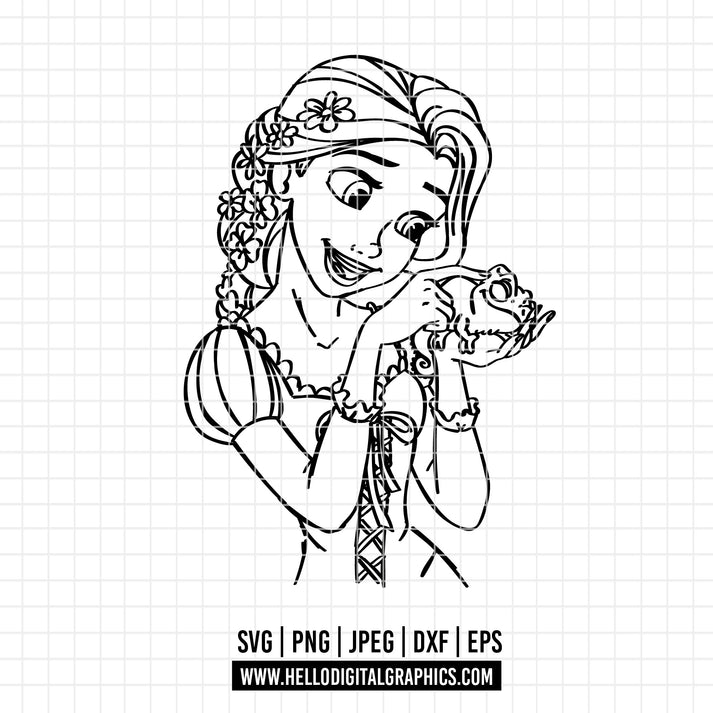 COD2072 - Tangled svg, tangled princess svg, rapunzel svg, Rapunzel sv ...
