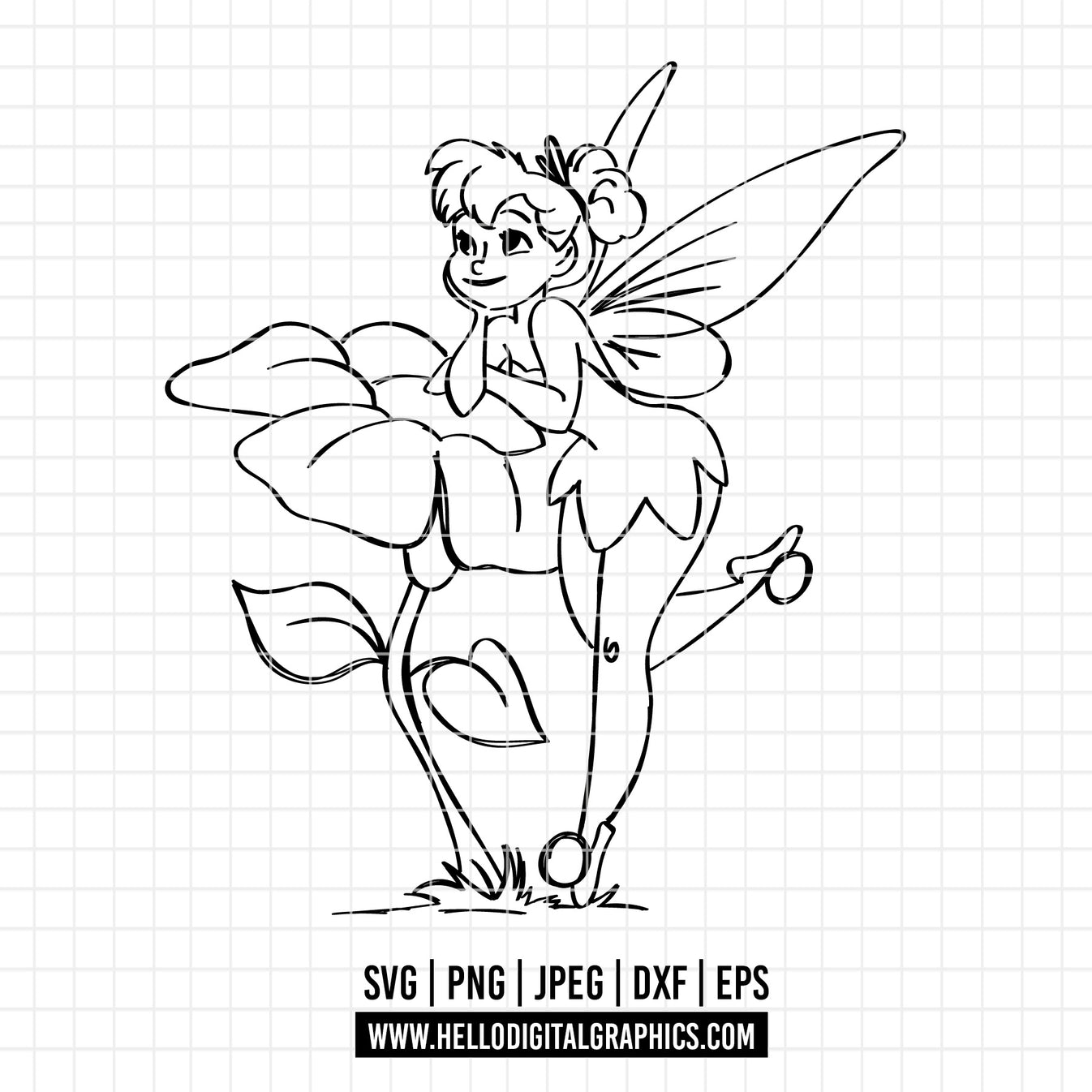 COD3431 - Tinker bell svg, Think happy thoughts svg, disney svg, cricu ...