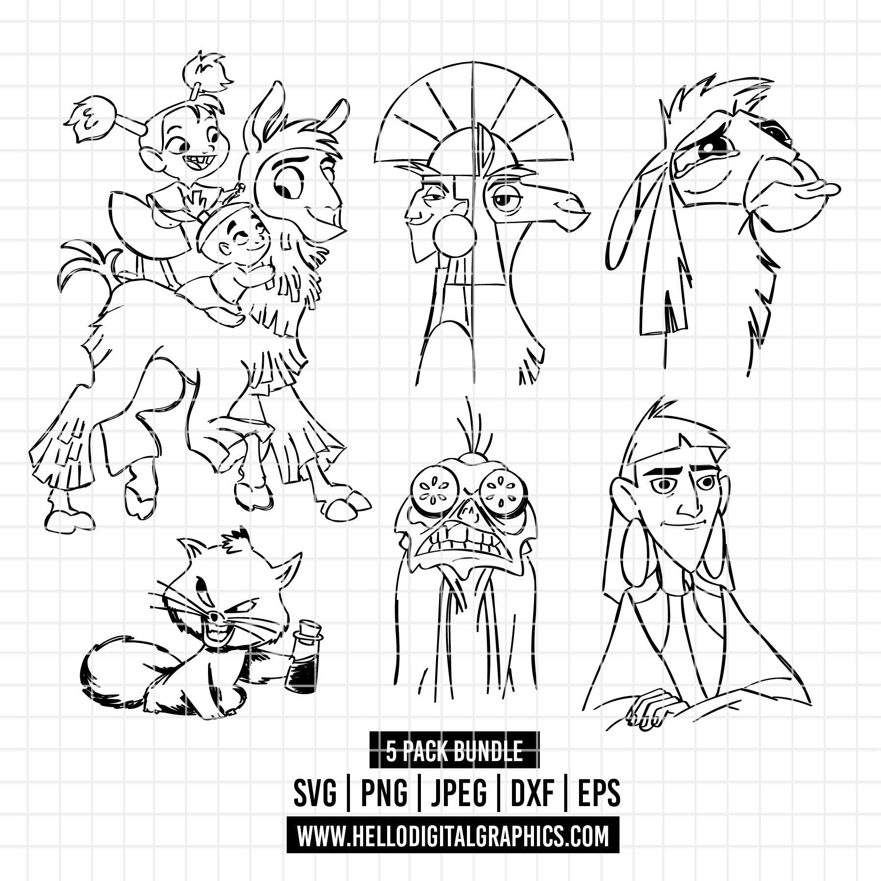 COD2199 - The Emperor's New Groove, New Groove SVG, Pacha svg, Pick Po ...