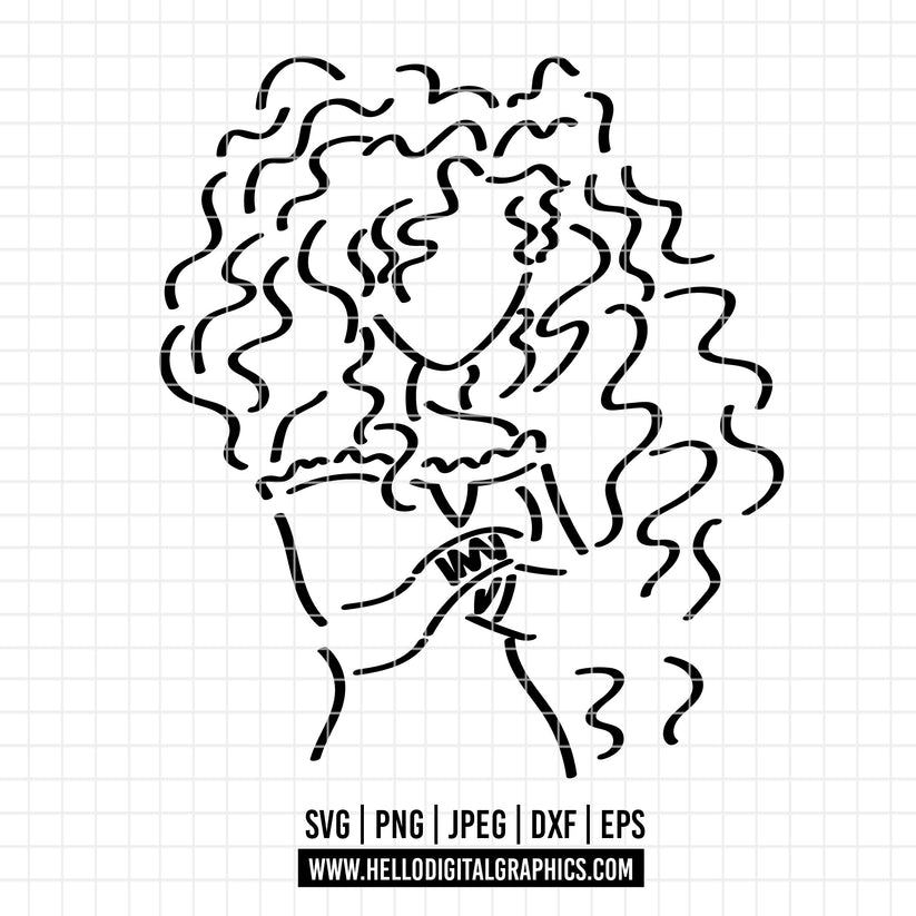 COD3445 - Brave svg, merida svg, princess merida svg, princess svg, di ...