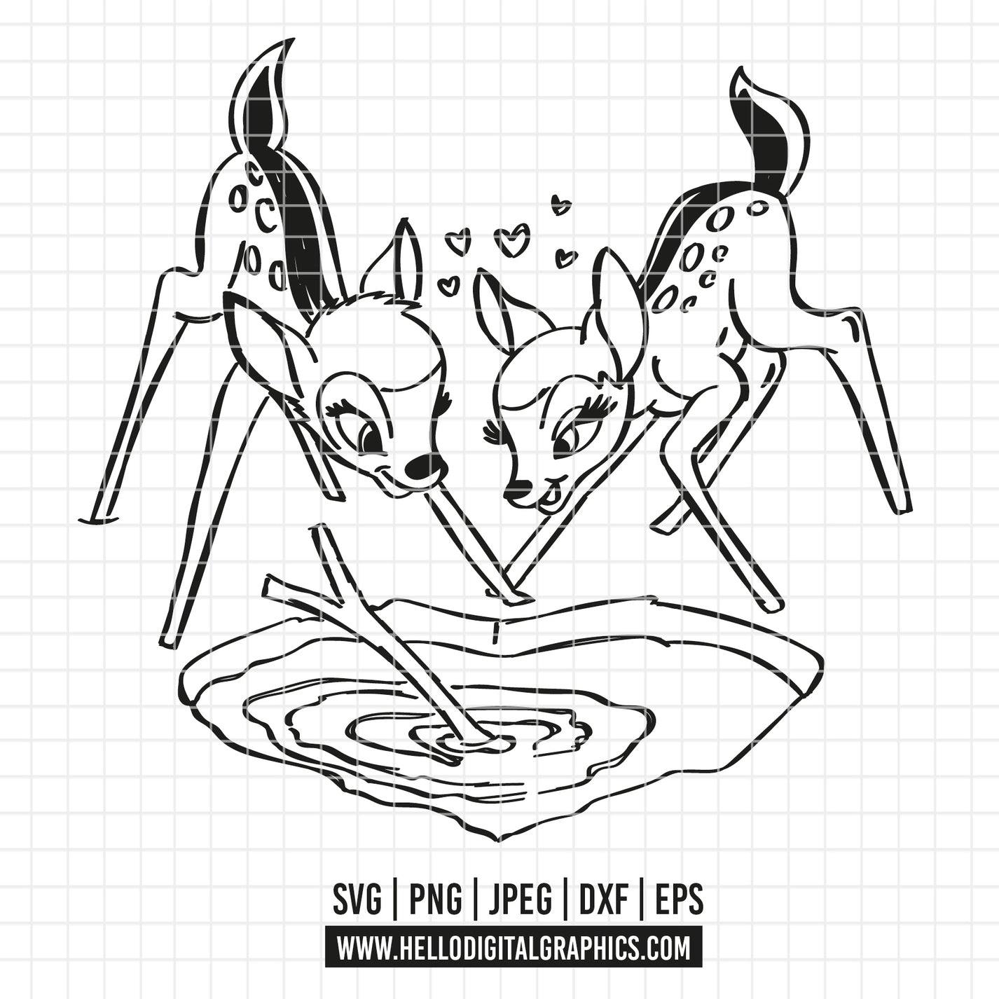 COD2264 - bambi svg, bambi png, bambi clipart, disney svg, cricut, sil ...