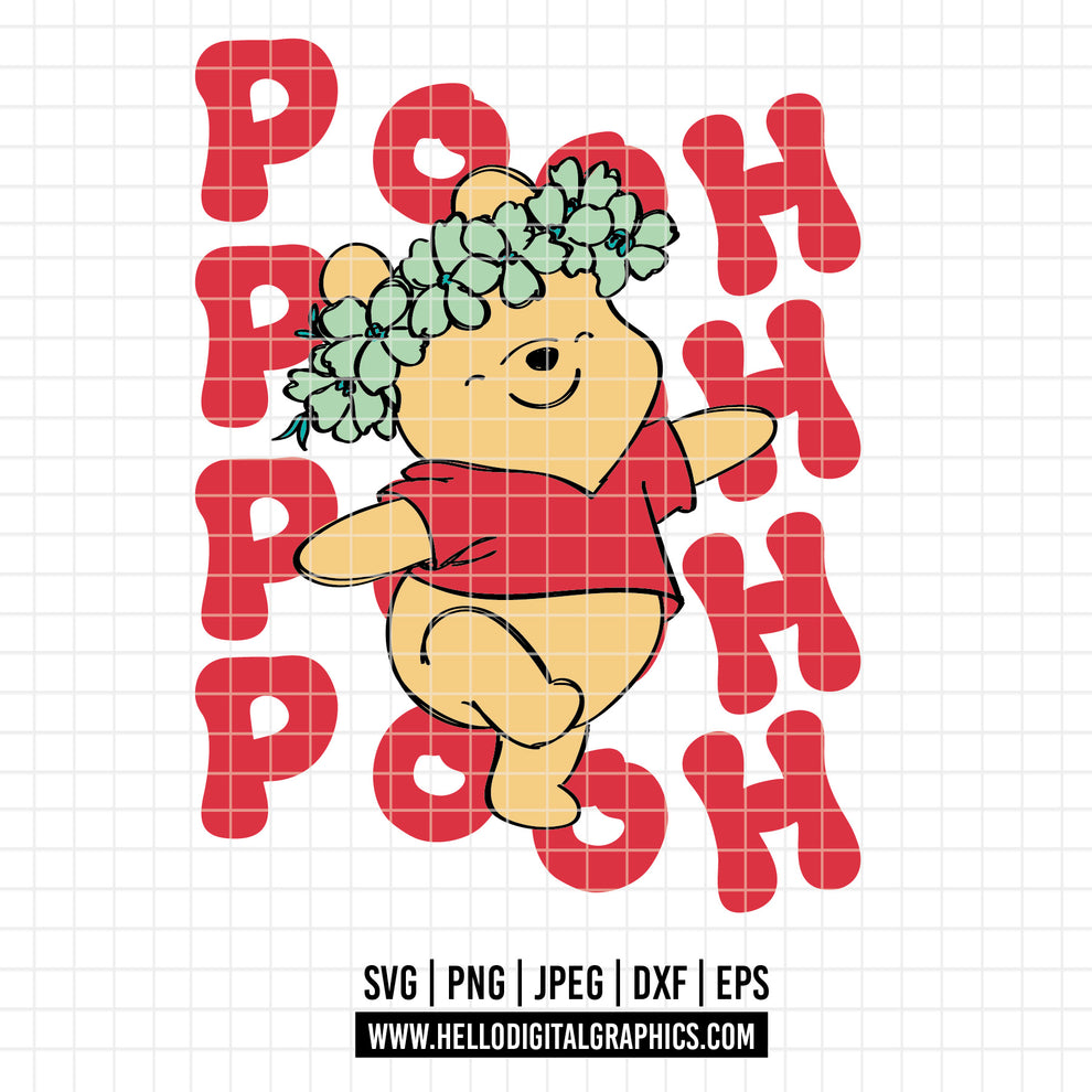 COD2275 - Winnie the pooh svg, Igor svg, Winnie The Pooh With Balloon ...