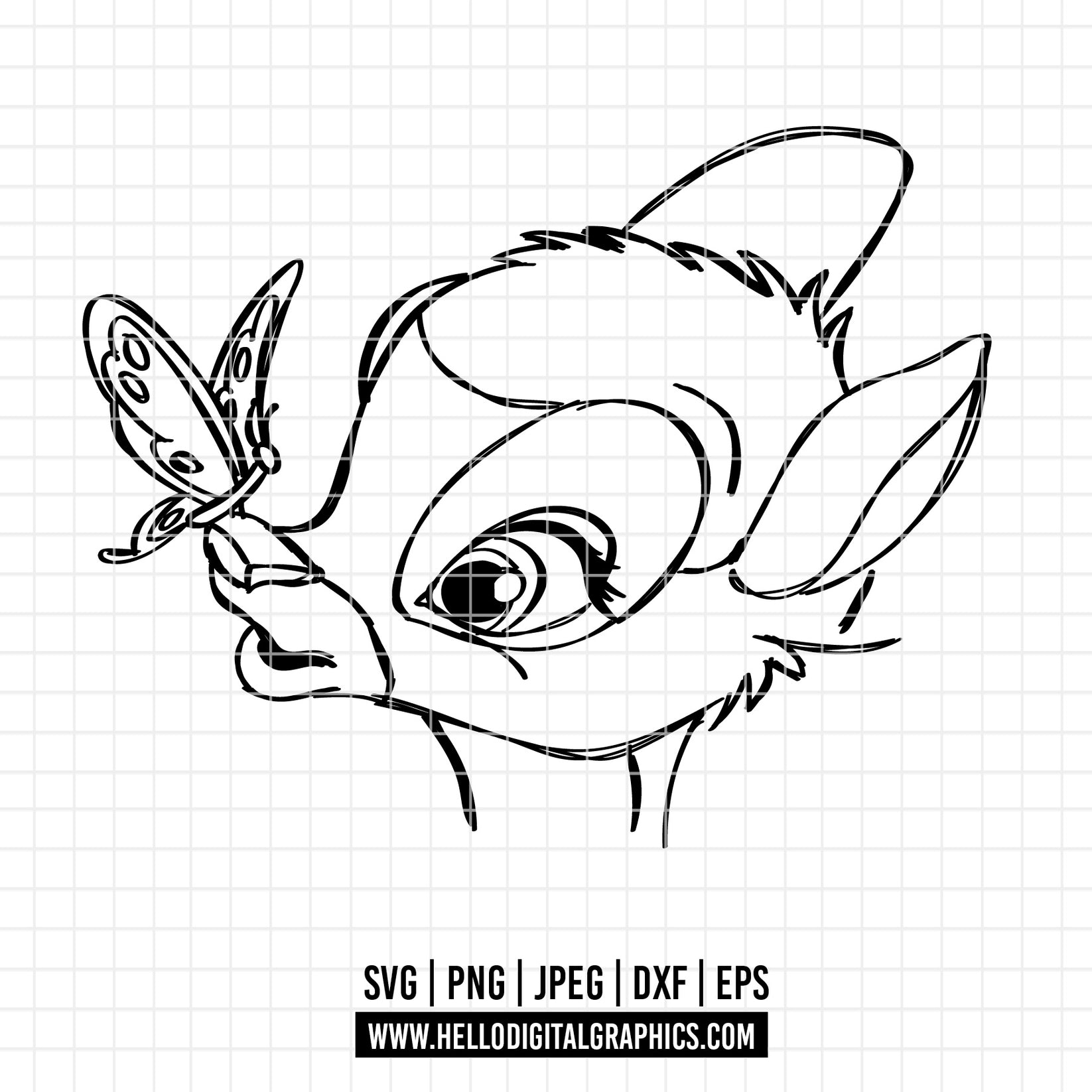 COD2299 - bambi svg, bambi png, bambi clipart, disney svg, cricut, sil ...