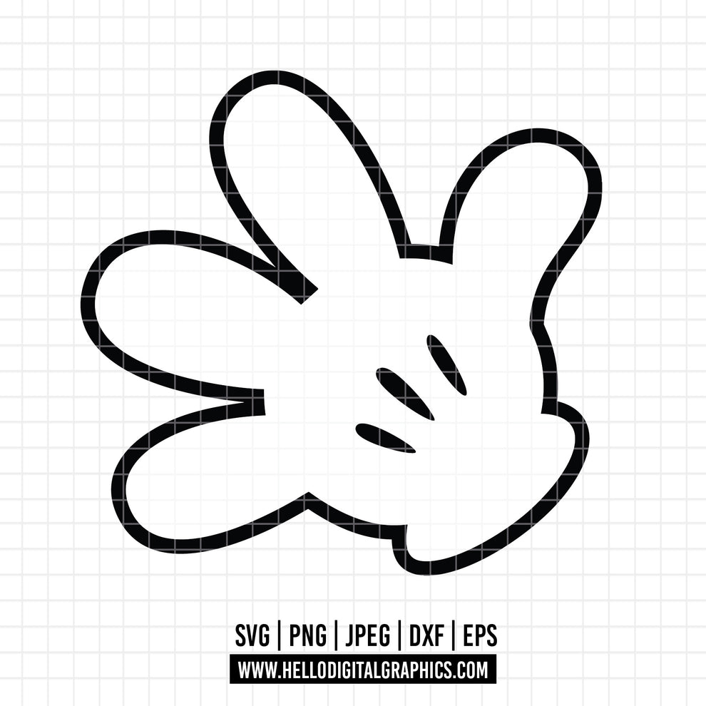 COD2618 - Mickey hand sketch svg, Mickey outline Svg, Disney svg, Magi ...