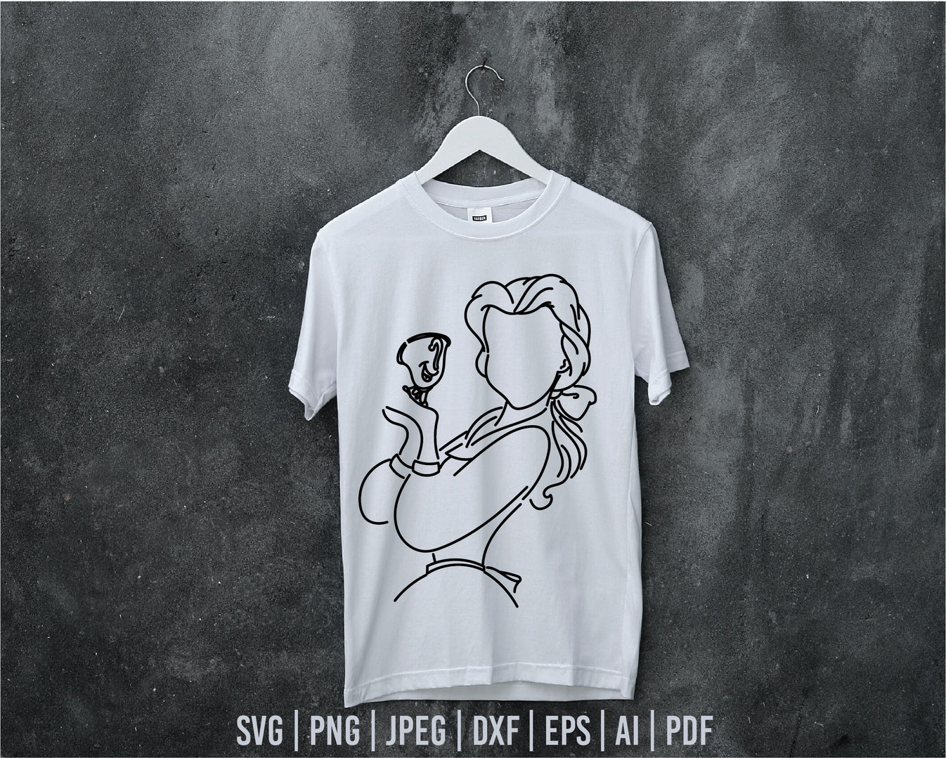 COD26- Beauty and the beast svg, bella svg, beast svg, outline svg, cr ...