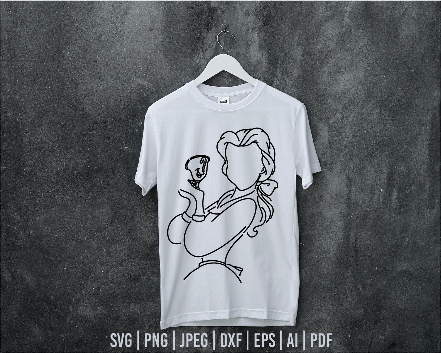 COD26- Beauty and the beast svg, bella svg, beast svg, outline svg, cr ...