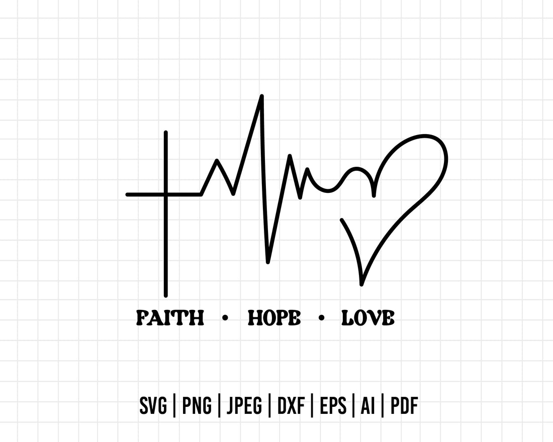 COD271- Paith, hope, love svg, Positivity svg, Quote svg, Religious sv ...