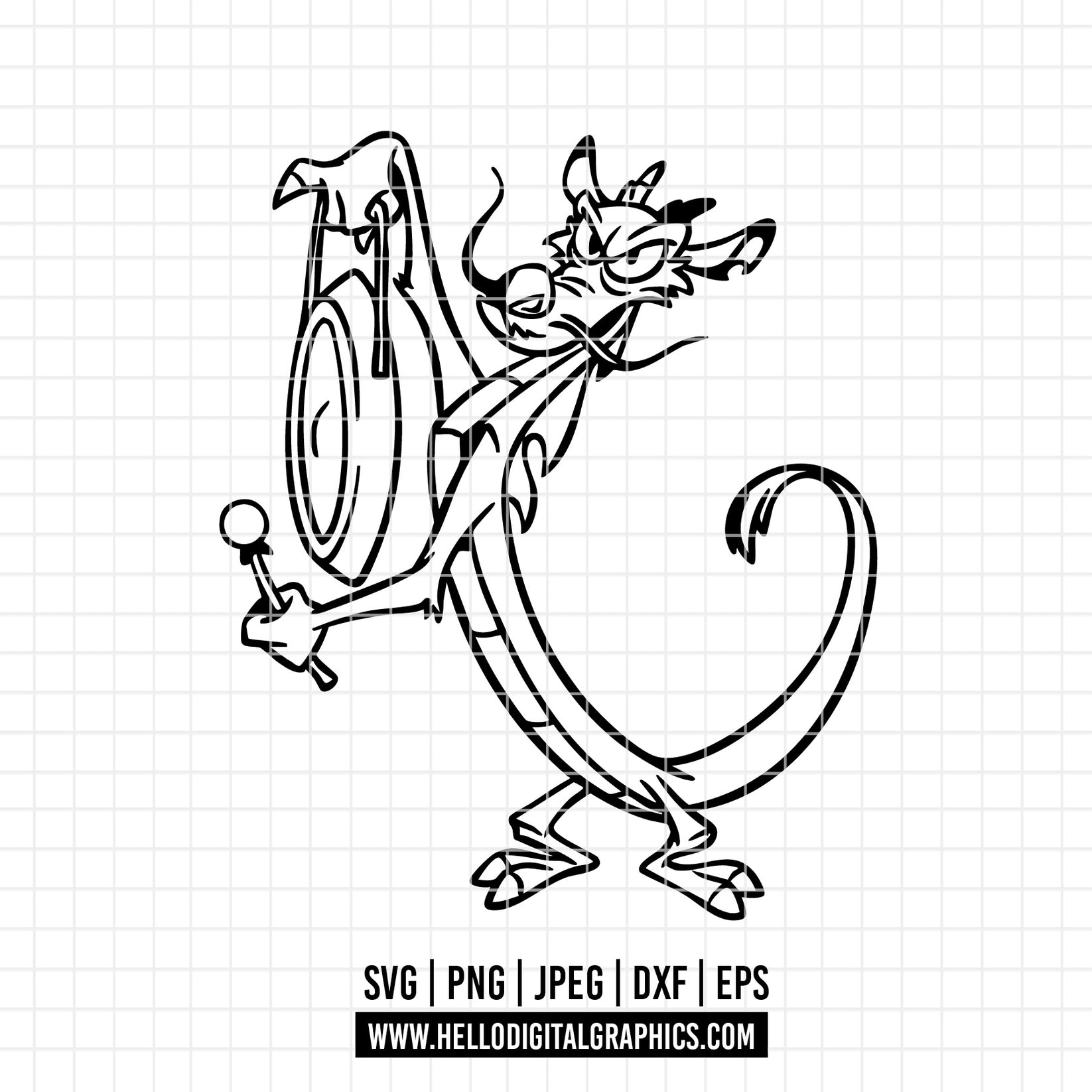 COD2811 - Mushu svg, Mulan svg, Disney svg, Disney princess svg, outli ...