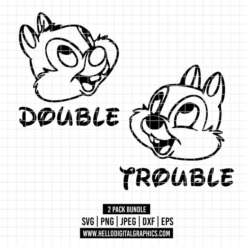 COD2869 - Chip and Dale Svg, chip Svg cut file for Cricut, Chip and Da ...