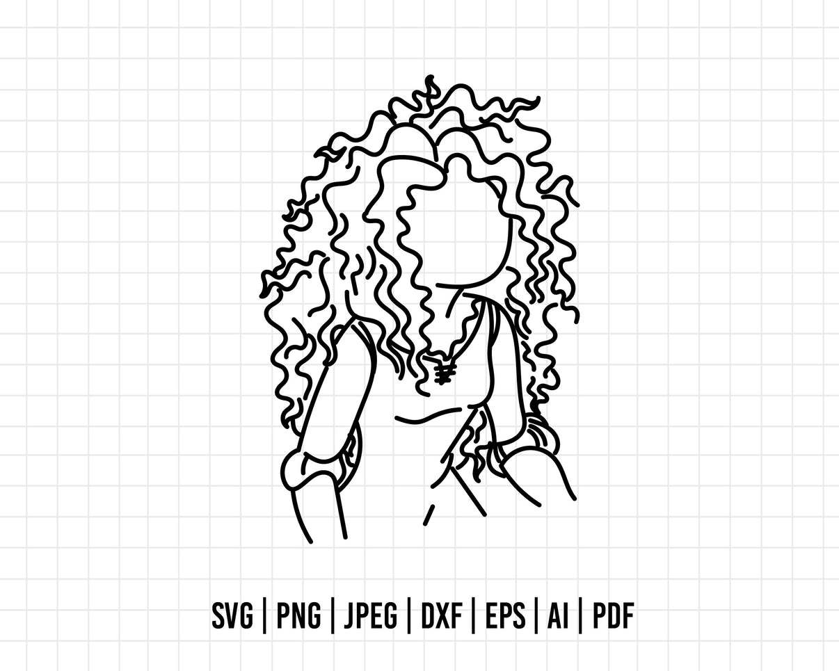 COD31- Brave svg, merida svg, princess merida svg, princess svg, disne ...