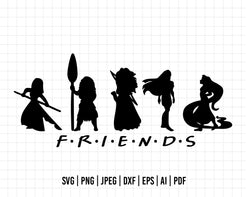 COD331 - Princess friends svg, Princess svg, Disney svg, Cricut, Silho ...