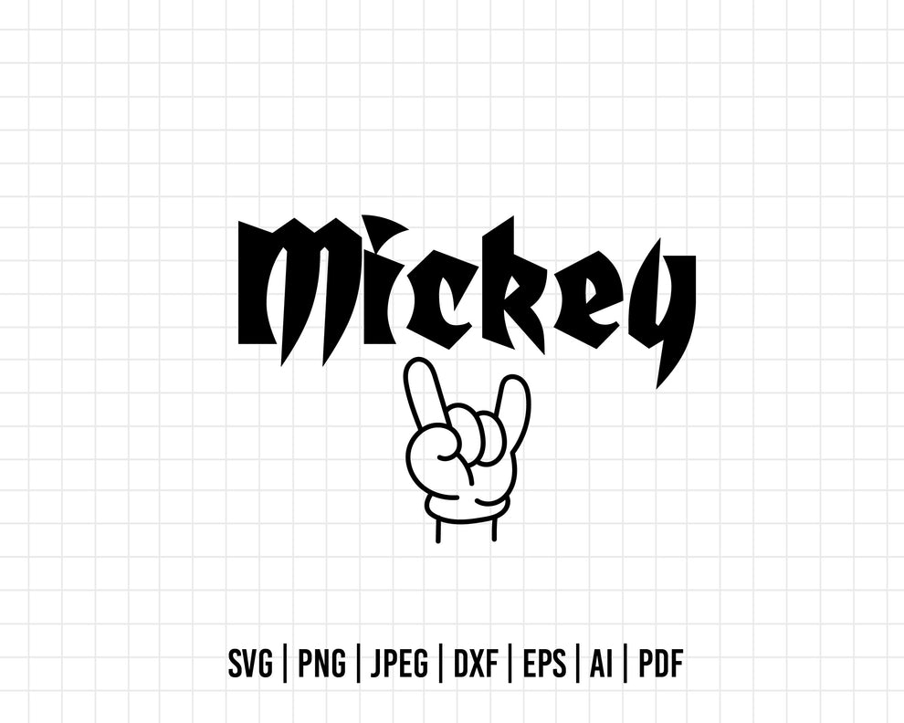 COD349- Mickey Mouse Hand Svg, Mickey punk svg, Mickey svg, Disney svg ...