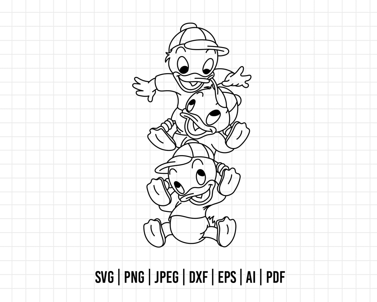 COD381- Disney svg, donald svg, Silhouette, Cricut – Hello