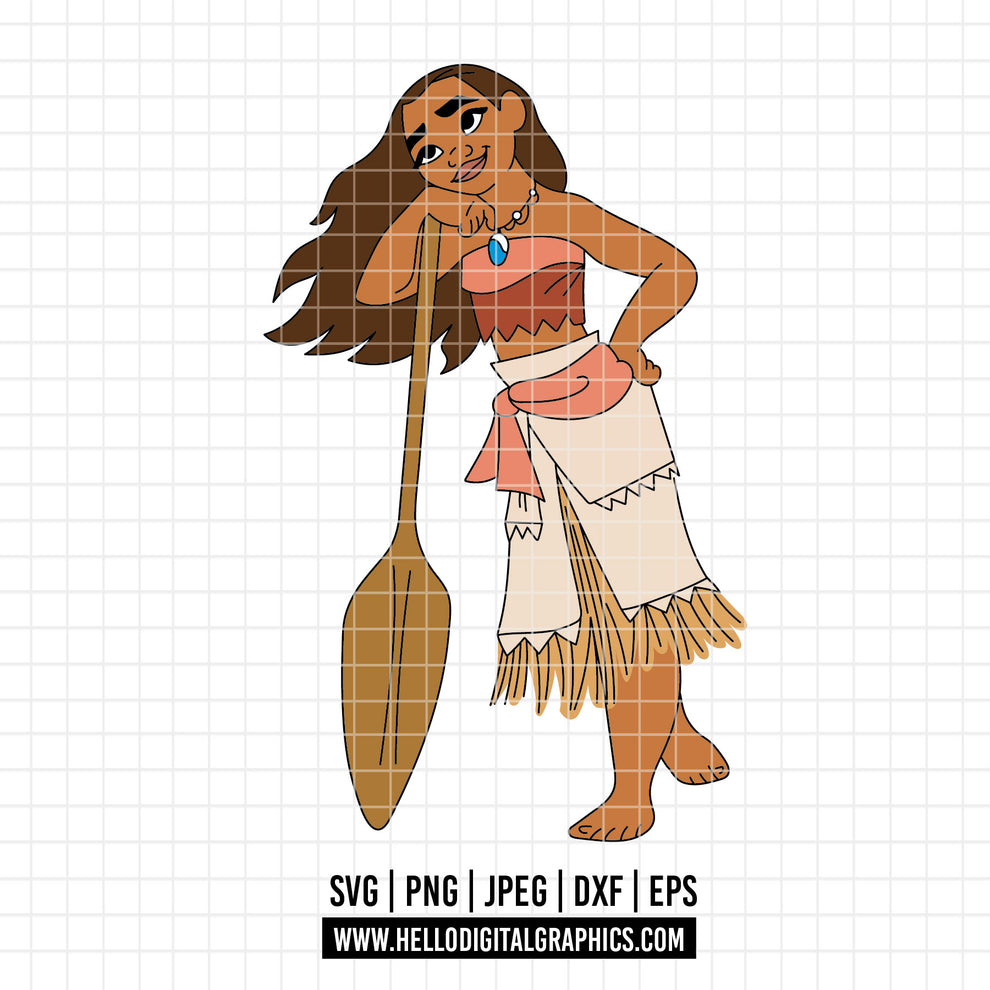 COD3993 - Moana svg, Princess svg, Disney svg, outine svg, Cricut, Sil ...