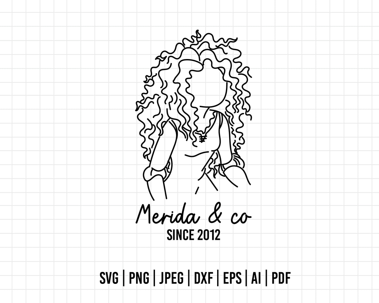 COD77- Brave svg, merida svg, princess merida & co svg, princess svg ...