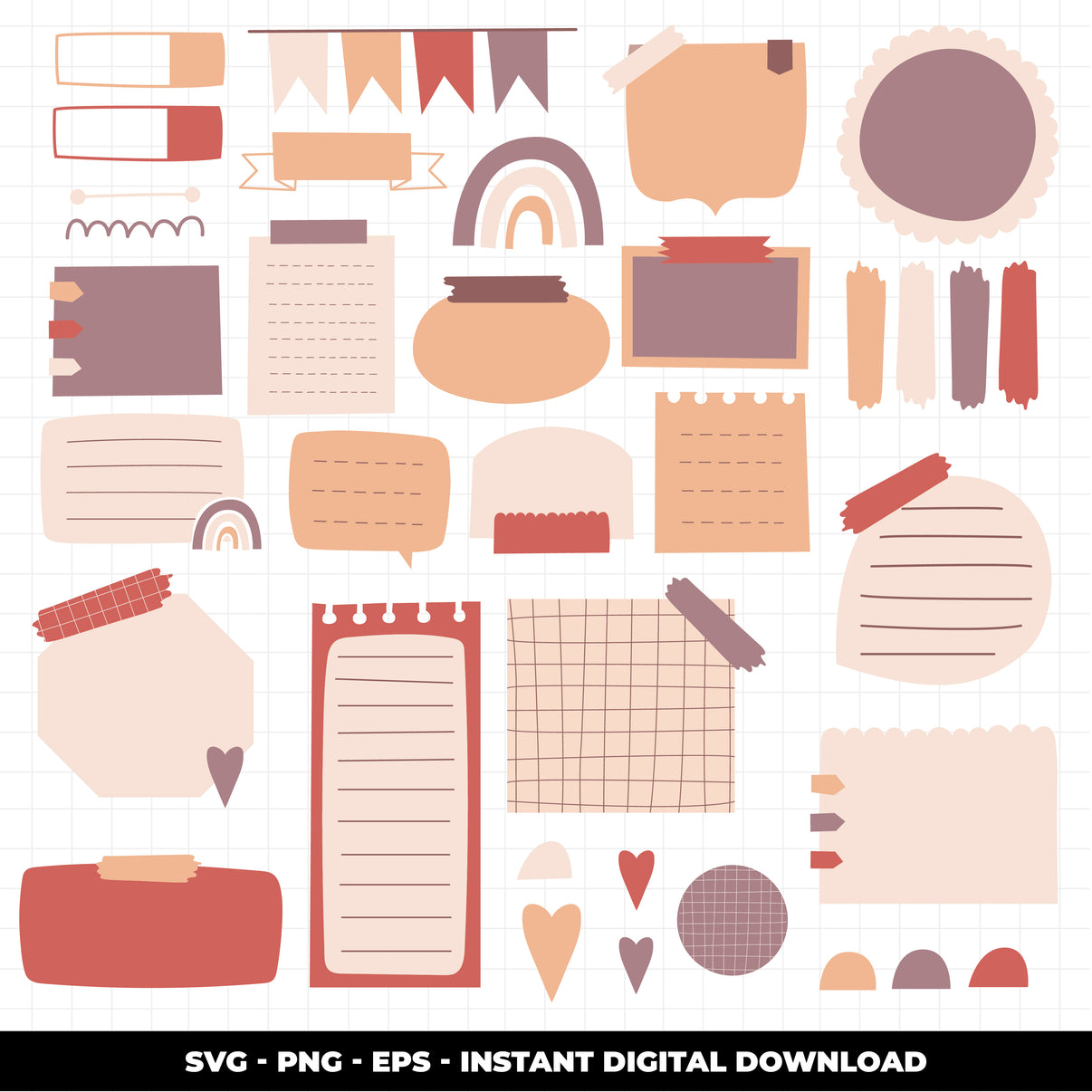 COD887 Bullet journal svg, bujo clipart, Notes Clipart, school Clipart ...