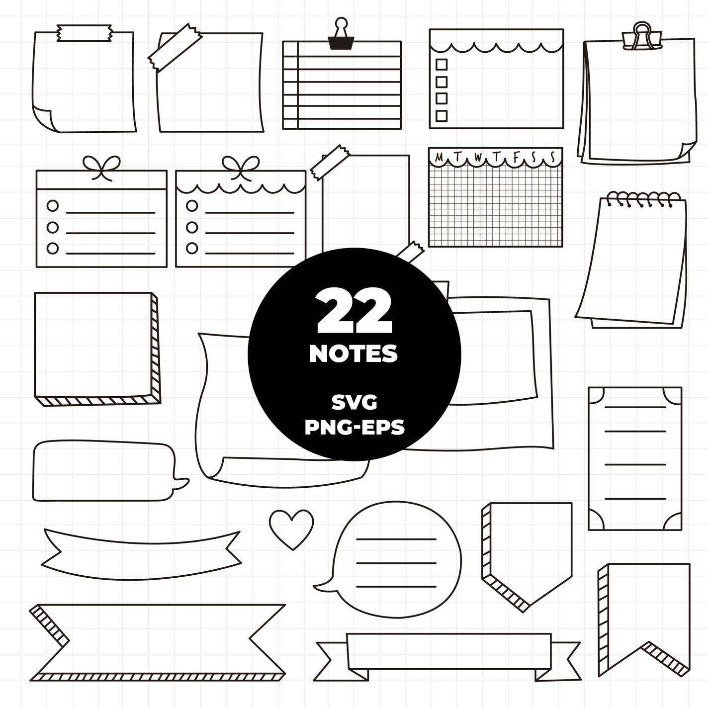 COD916 Bullet journal svg, bujo clipart, Notes Clipart, school Clipart ...