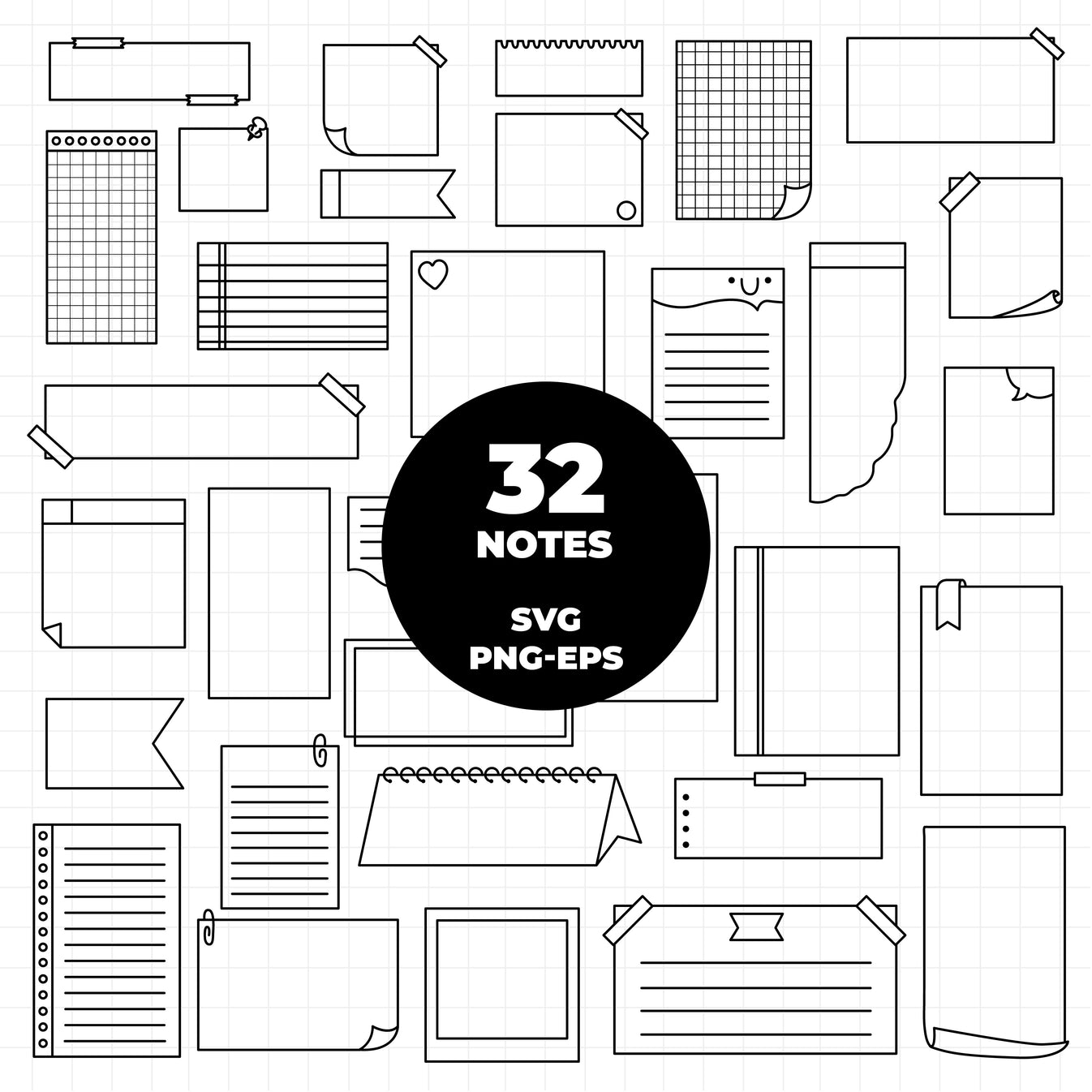 COD931 Bullet journal svg, bujo clipart, Notes Clipart, school Clipart ...