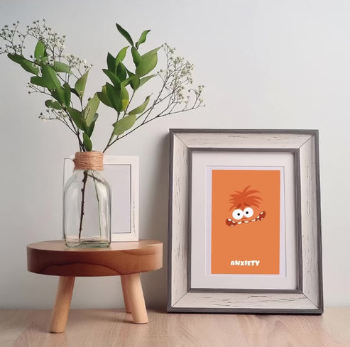 COD1483 -Inside Out 2 Art Print, Wall Print, Printable, line art Rainb ...